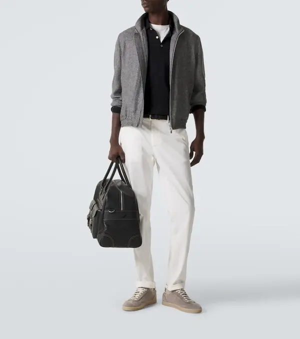 Brunello Cucinelli Cotton Polo Sweater - Black
