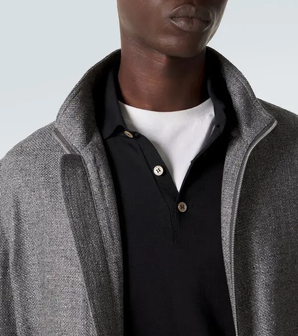 Brunello Cucinelli Cotton Polo Sweater - Black