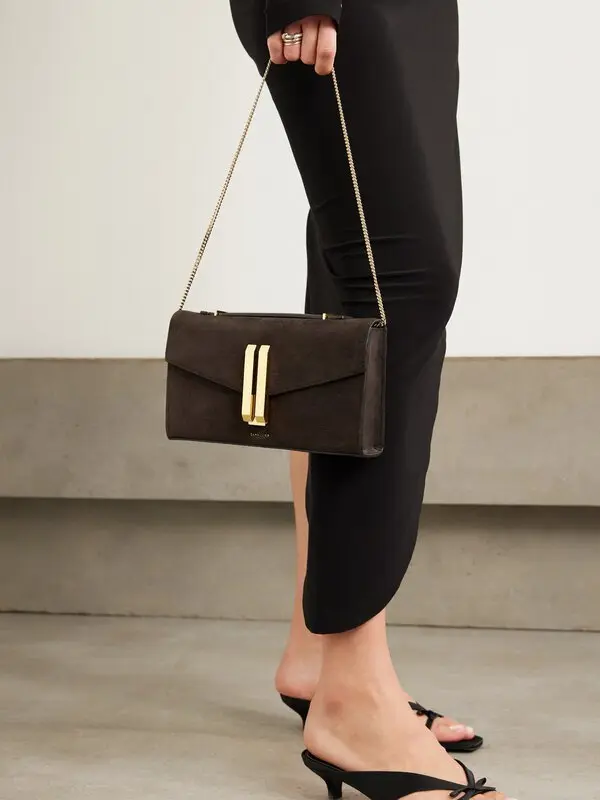 DEMELLIER The Vancouver Leather Clutch - Brown