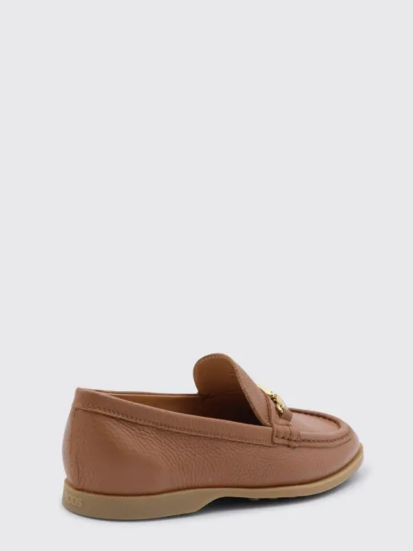 TOD'S Leather Loafers With Horsebit Detail - Brown