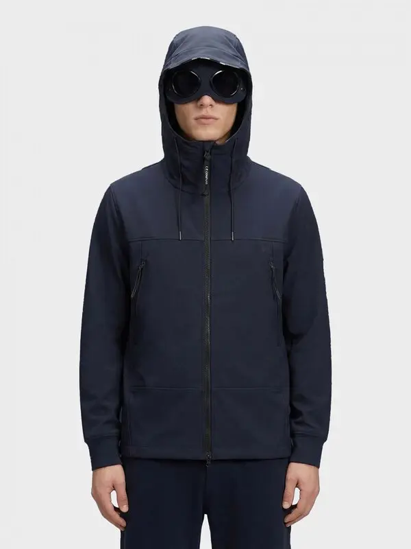 C.P. COMPANY Zip-up Hooded Jacket - Blue