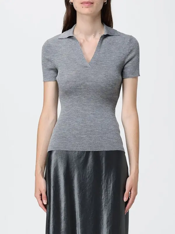Max Mara Ribbed Polo Shirt - Dust