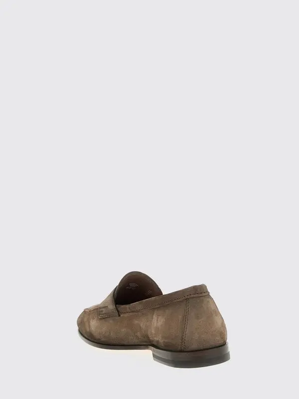 Santoni Suede Loafers - Mud