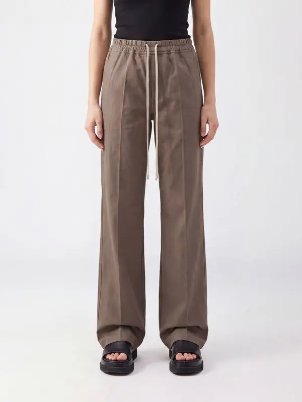 Rick Owens Wide Leg Drawstring Pants - Sand