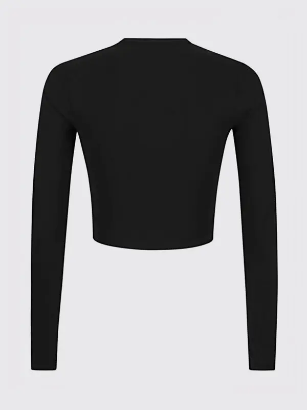 JIL SANDER Cropped Long Sleeve Top - Black