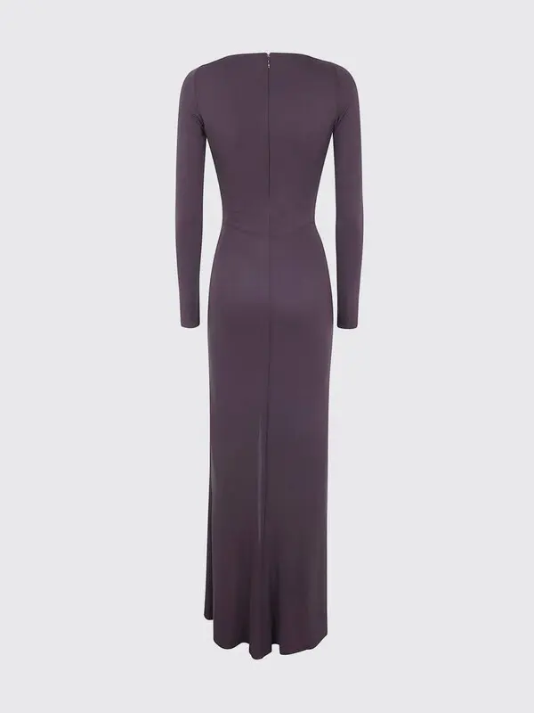 Elisabetta Franchi Long Sleeve Gown - Brown
