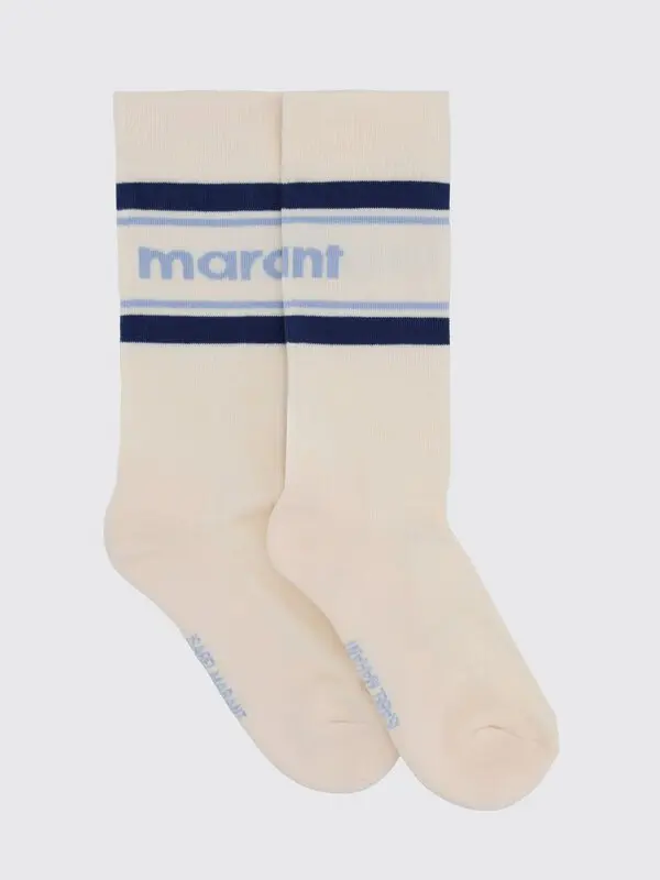 Isabel Marant Étoile Ribbed Crew Socks With Logo Detail