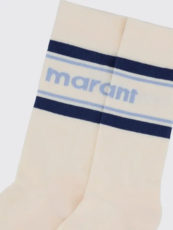 Isabel Marant Étoile Ribbed Crew Socks With Logo Detail