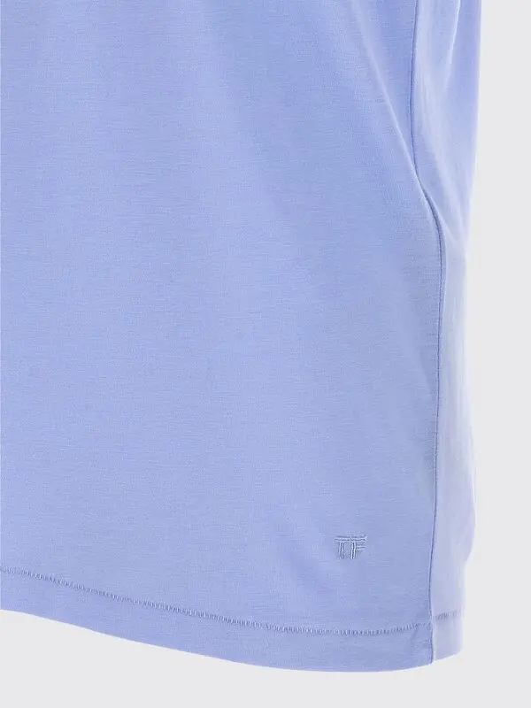 TOM FORD Crewneck Lyocell And Cotton Blend T-shirt - Blue 1