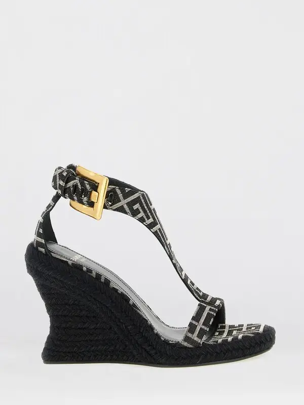 Balmain Espadrille Wedge Sandals