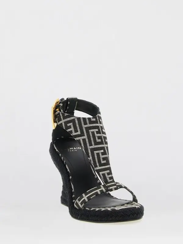 Balmain Espadrille Wedge Sandals