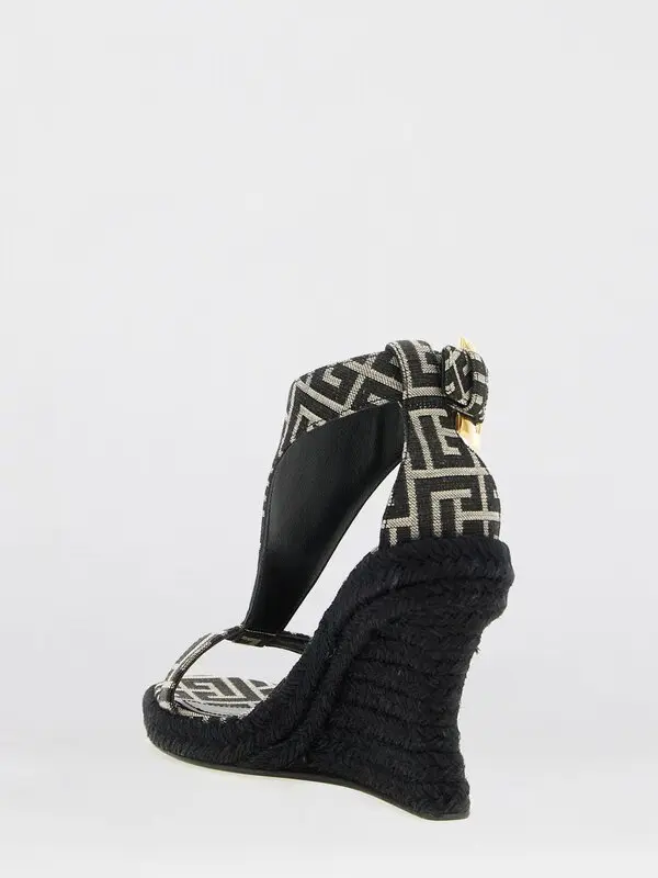Balmain Espadrille Wedge Sandals