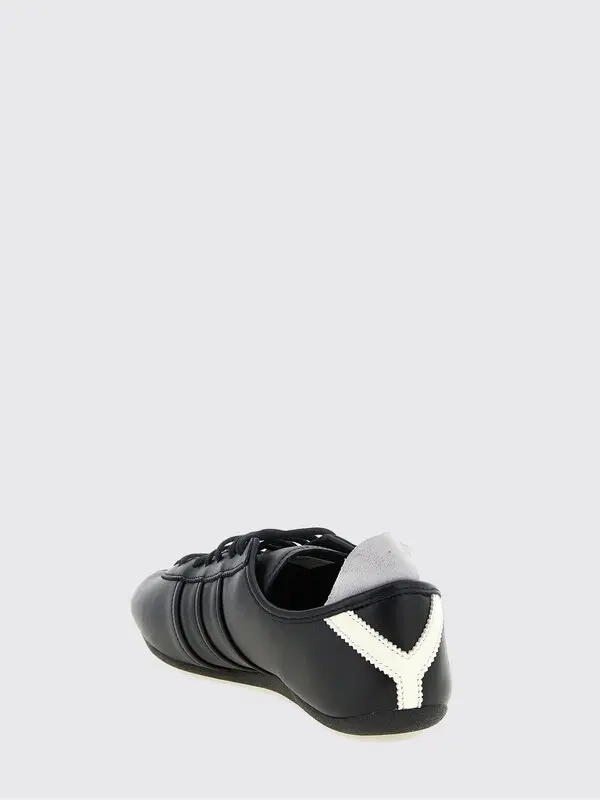 Y3 Leather Lace-up Sneakers - Black