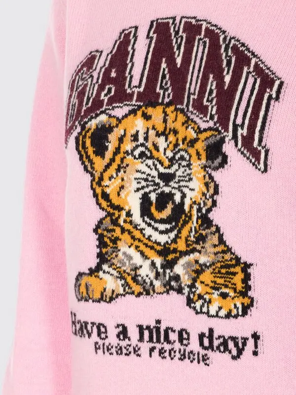 GANNI Graphic Knit Sweater - Pink