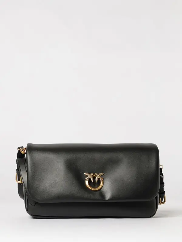 Pinko Leather Crossbody Bag - Black