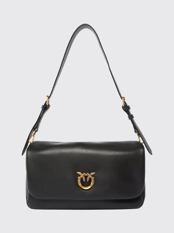 Pinko Leather Crossbody Bag - Black