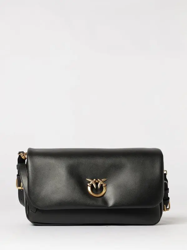 Pinko Leather Crossbody Bag - Black