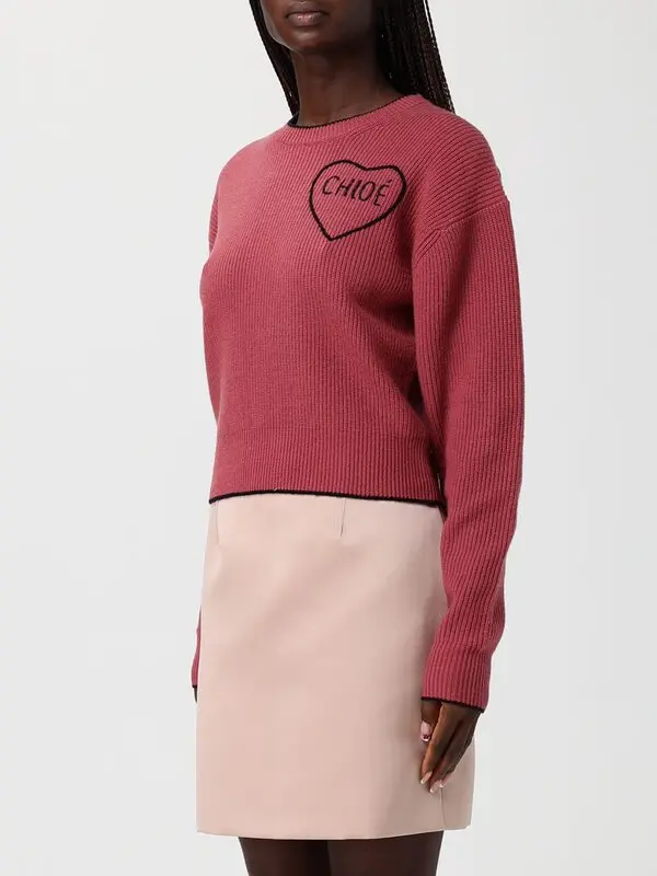 Chloé Embellished Heart Sweater