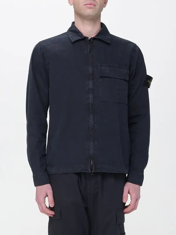 Stone Island Zip-up Jacket - Navy