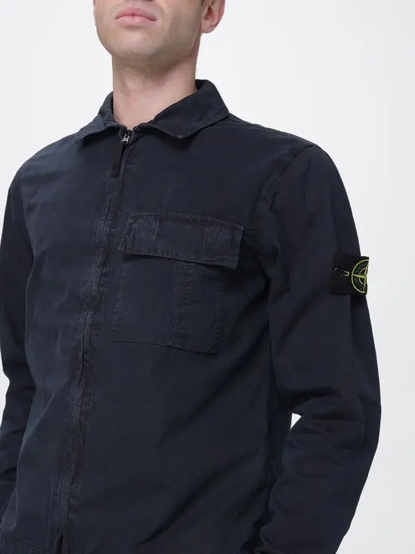 Stone Island Zip-up Jacket - Navy