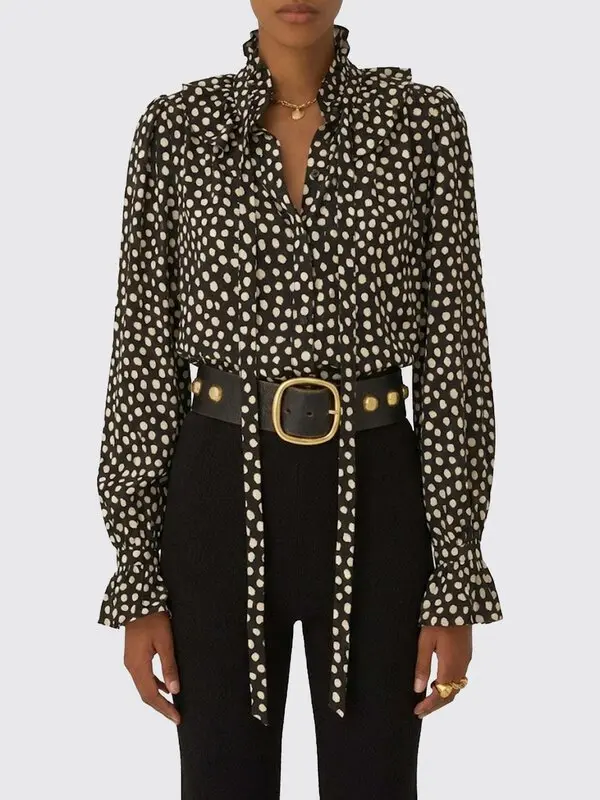Chloé Polka Dot Ruffled Blouse - Multicolor