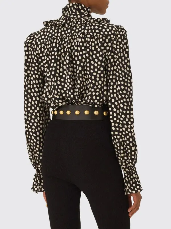 Chloé Polka Dot Ruffled Blouse