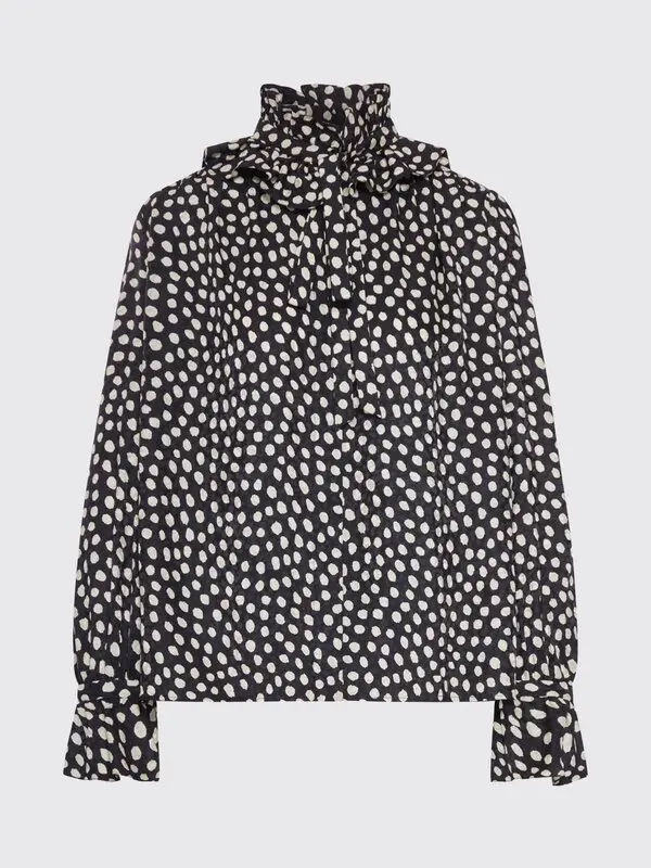 Chloé Polka Dot Ruffled Blouse