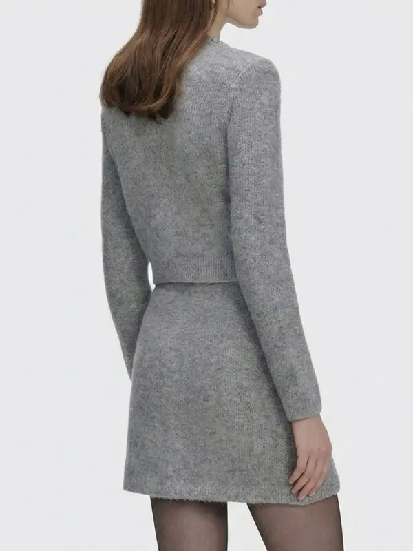 SELF-PORTRAIT Embellished Cardigan - Grey
