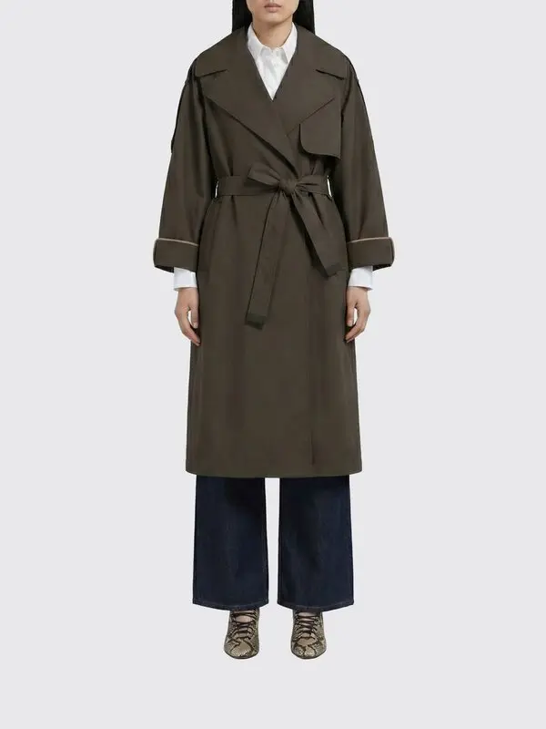 Max Mara Belted Trench Coat - Green