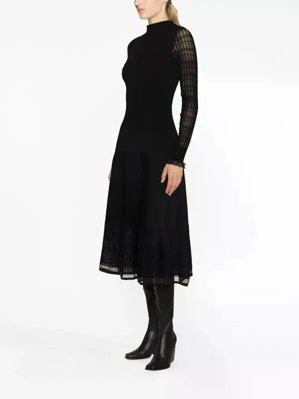3.1 Phillip Lim High-neck Flared Midi Dress
