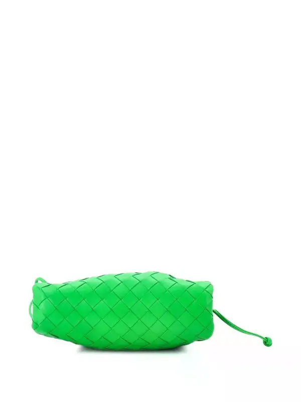 Bottega Veneta The Pouch Intrecciato Nappa Mini Crossbody Bag - Green
