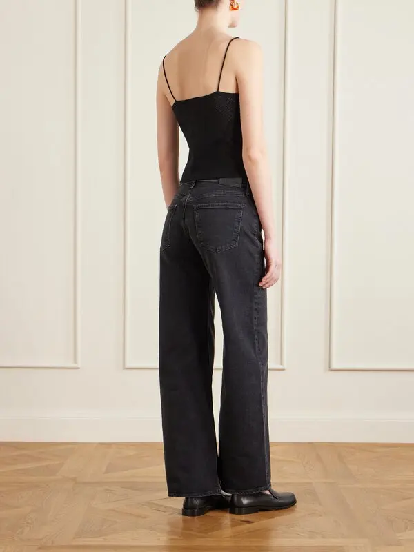 BODE Anisette Cropped Embroidered Cotton Tank Top