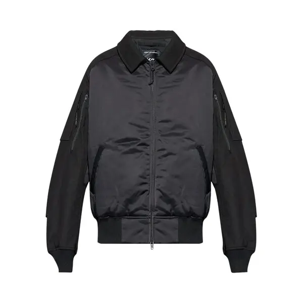 Y3 Prt Bomber Jacket - Black