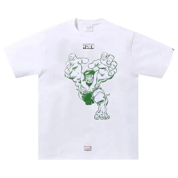 A BATHING APE X Marvel Comics Hulk Tee - White