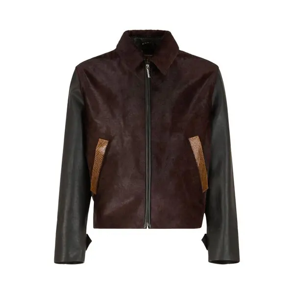 Marni Two-tone Leather Biker Jacket