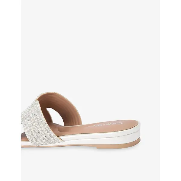 Carvela Gala Crystal-embellished Mules