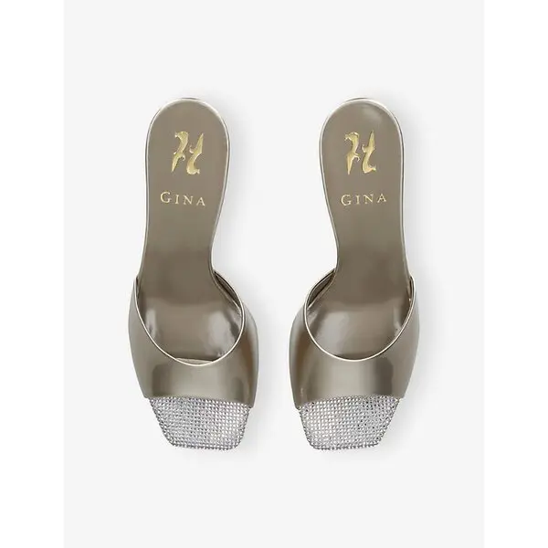 GINA Yasmin Metallic Finish Mules