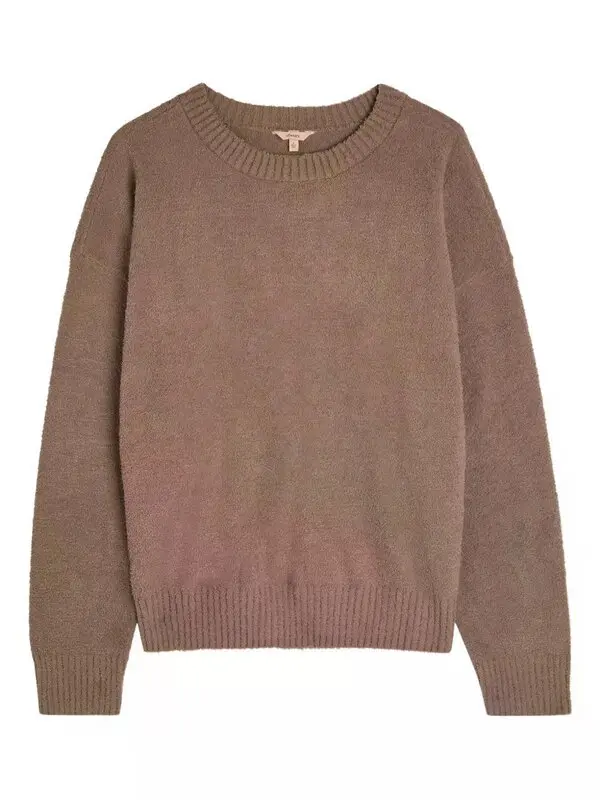 Eberjey Taupe Crew Neck Long Sleeve Sweater - Brown