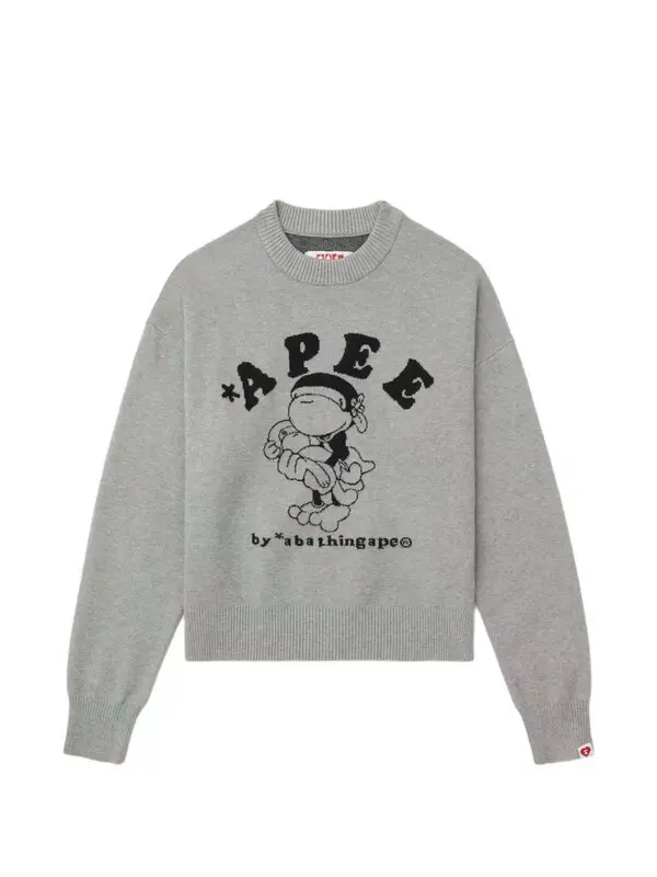 AAPE BY *A BATHING APE Crew-neck Graphic Sweater