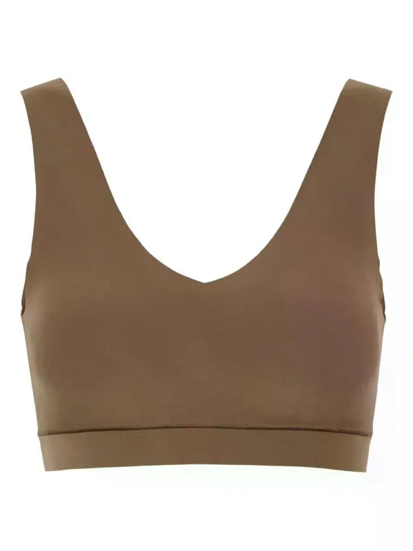 Chantelle V-neck Padded Bra - Brown