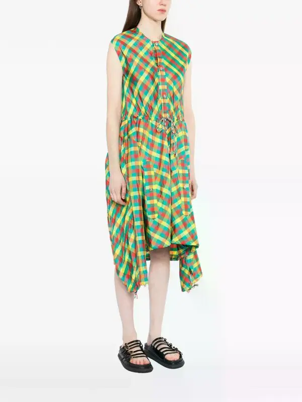 PENULTIMATE Plaid Midi Dress - Yellow