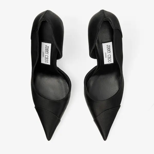 JIMMY CHOO Brigitte 120 Satin Pumps - Black