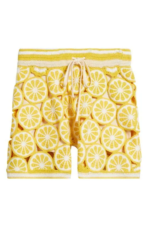 MAVRANS Lemon Crochet Organic Cotton Shorts