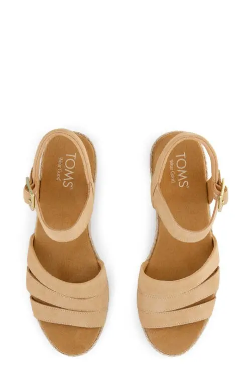 Toms Julia Wedge Sandal - Light/pastel Brown