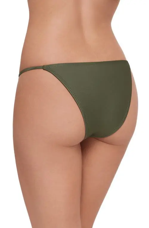 Steve Madden Beaded Strap Bikini Bottoms - Olive