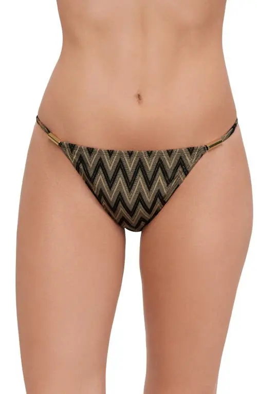 Steve Madden Beaded Strap Bikini Bottoms - Raven Black