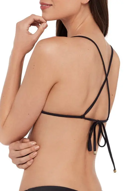 Steve Madden O-ring Bikini Top - Raven Black