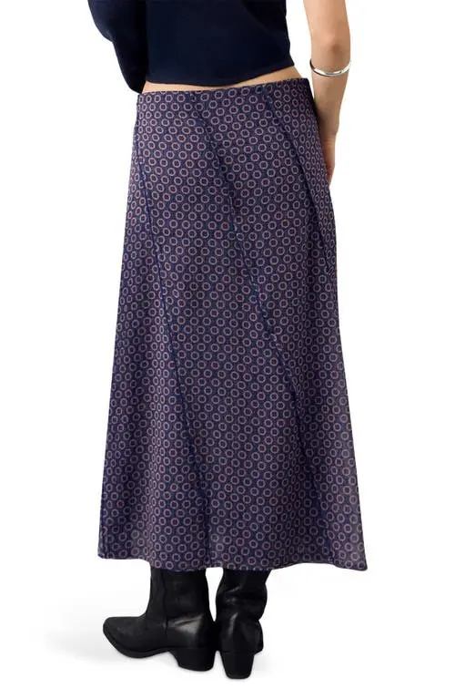 Mango Floral Print Maxi Skirt