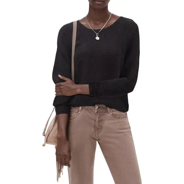 Mango Open-back Fine-gauge Sweater