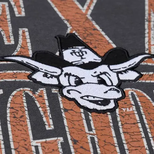 Mitchell & Ness Texas Longhorns Distressed Graphic Fleece Sweatshirt